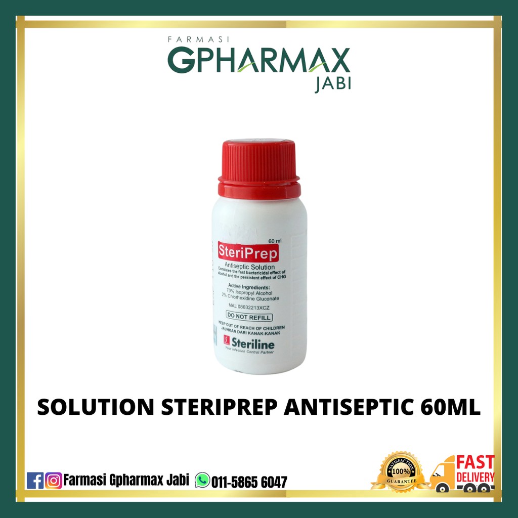 SOLUTION STERIPREP ANTISEPTIC 60ML | Shopee Malaysia