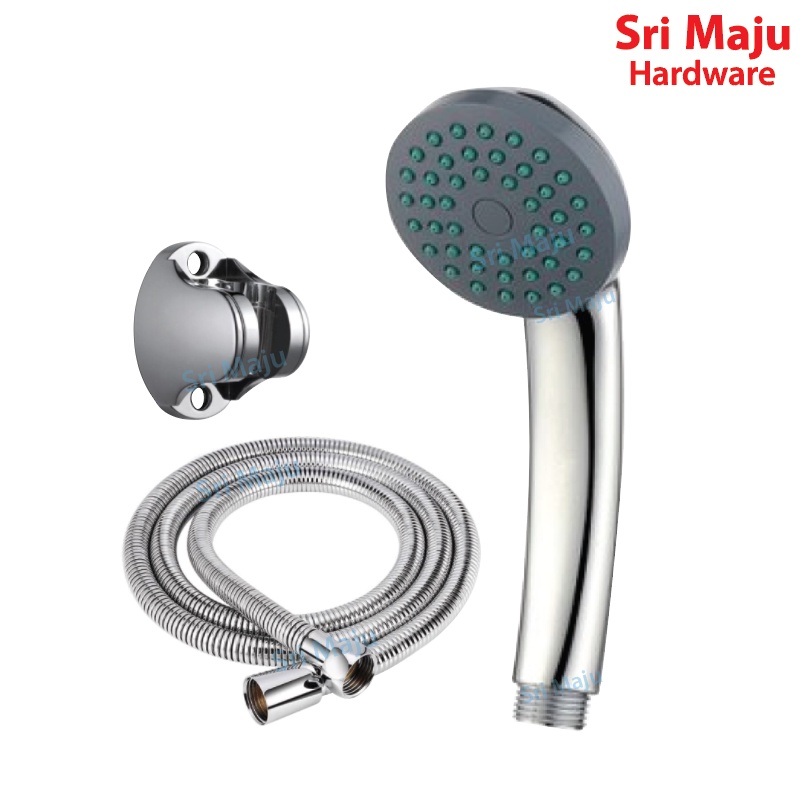 MAJU CHS-104 Hand Shower Head Set with Flexible Hose Bracket Holder ...