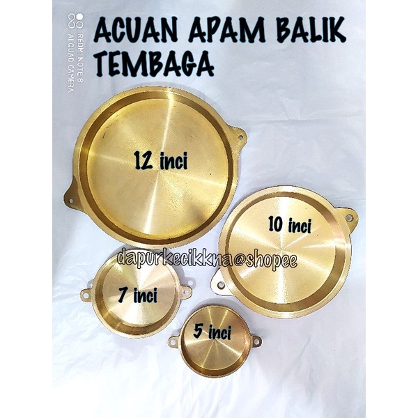 ACUAN APAM BALIK TEMBAGA SAIZ 5 INCI/7INCI | Shopee Malaysia