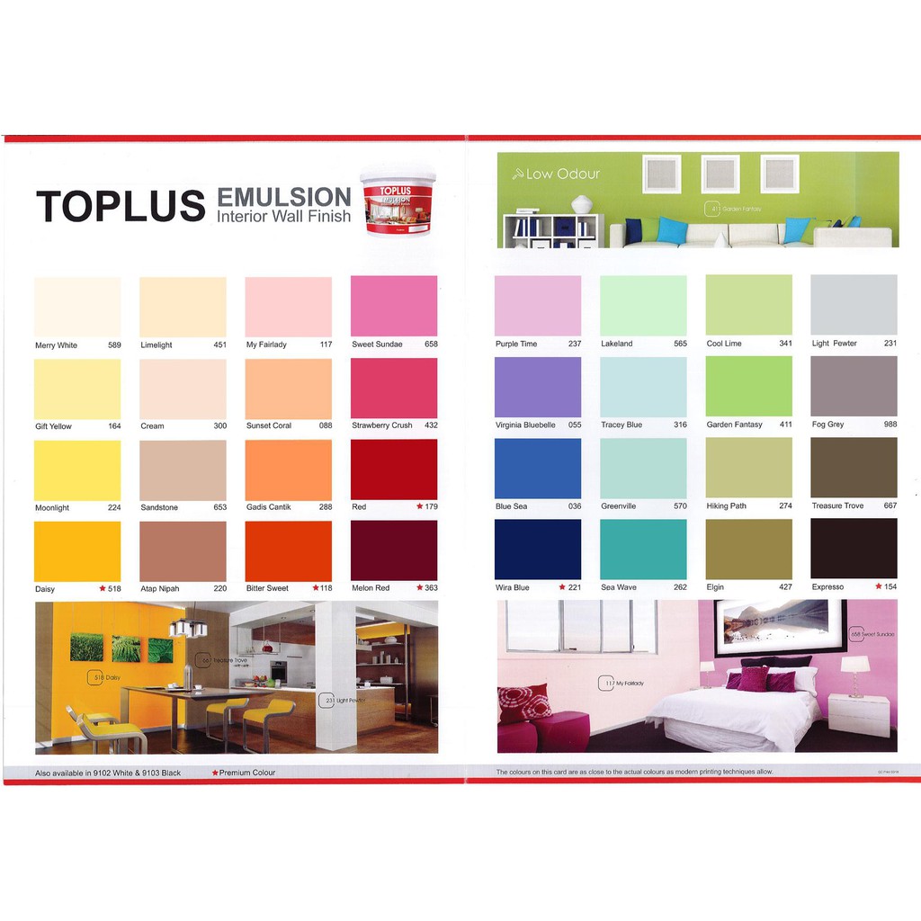 7LITER SMART PAINTS TOPLUS Emulsion PAINT ~COLOUR（ALL READY STOCK ...