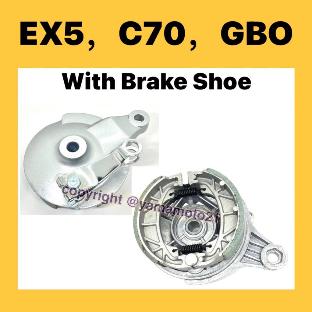 HONDA EX5 REAR HUB PANEL (ST) // EX5 HI POWER C70 GBO GB6 FAME REAR BRAKE HUB PANEL COMPLETE SET ...