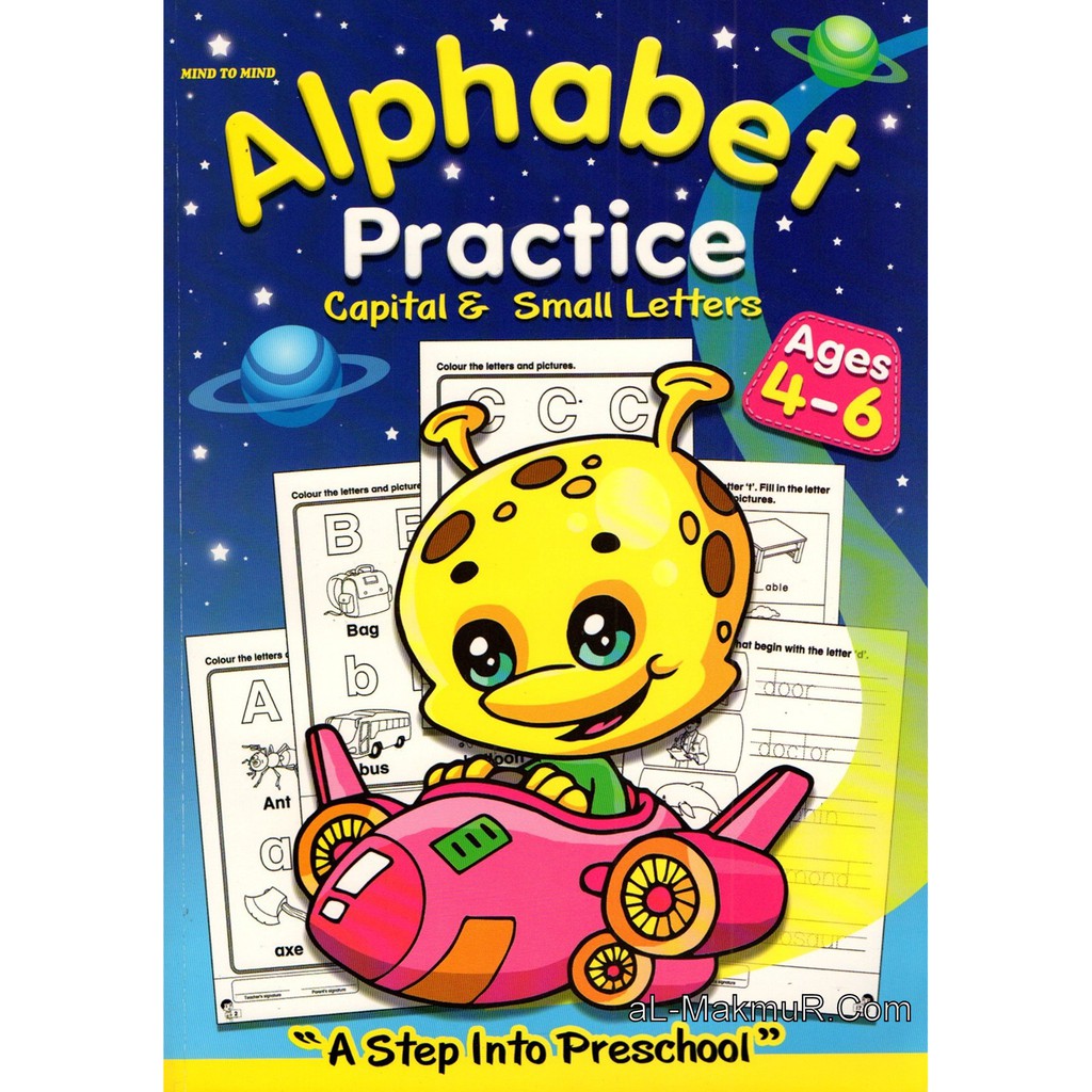 MyB Book : Alphabet Practice Capital & Small Letters Preschool Ages 4-6 ...