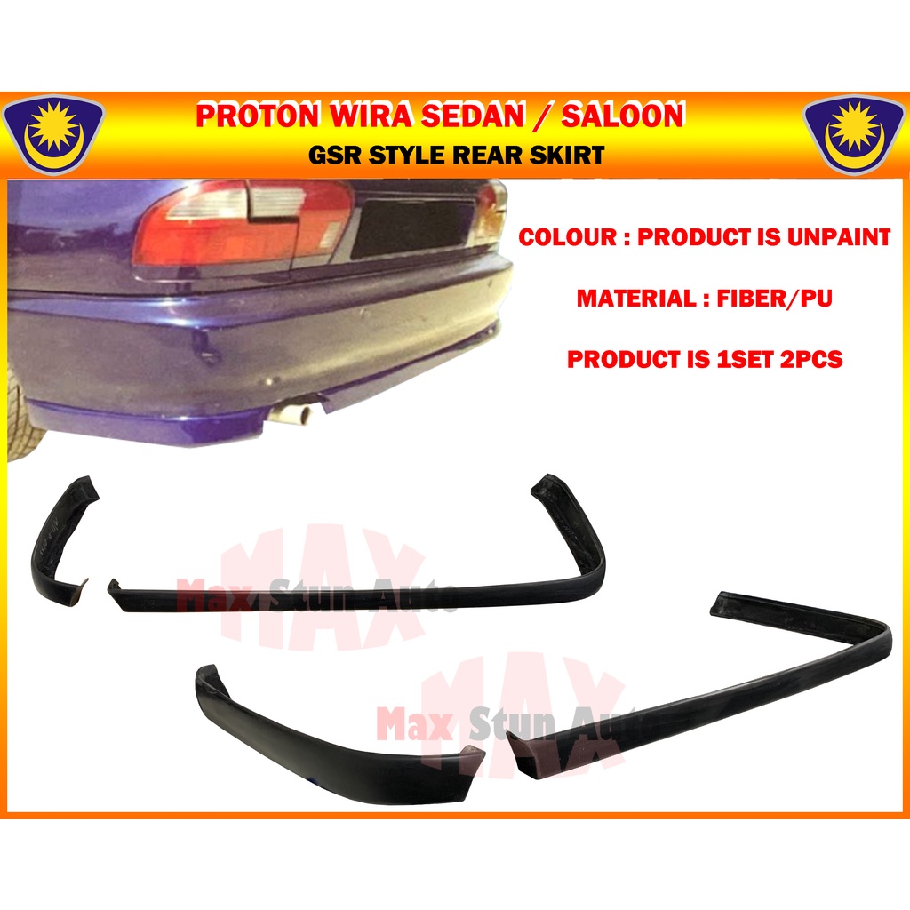 PROTON WIRA SEDAN SALOON AEROBACK REAR SKIRT (GSR,EVO3,SE,V6,NM,BOMEX ...