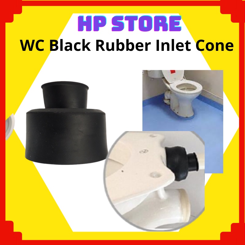 WC black rubber cone for low level cistern / Getah jamban / Toiler Bowl ...