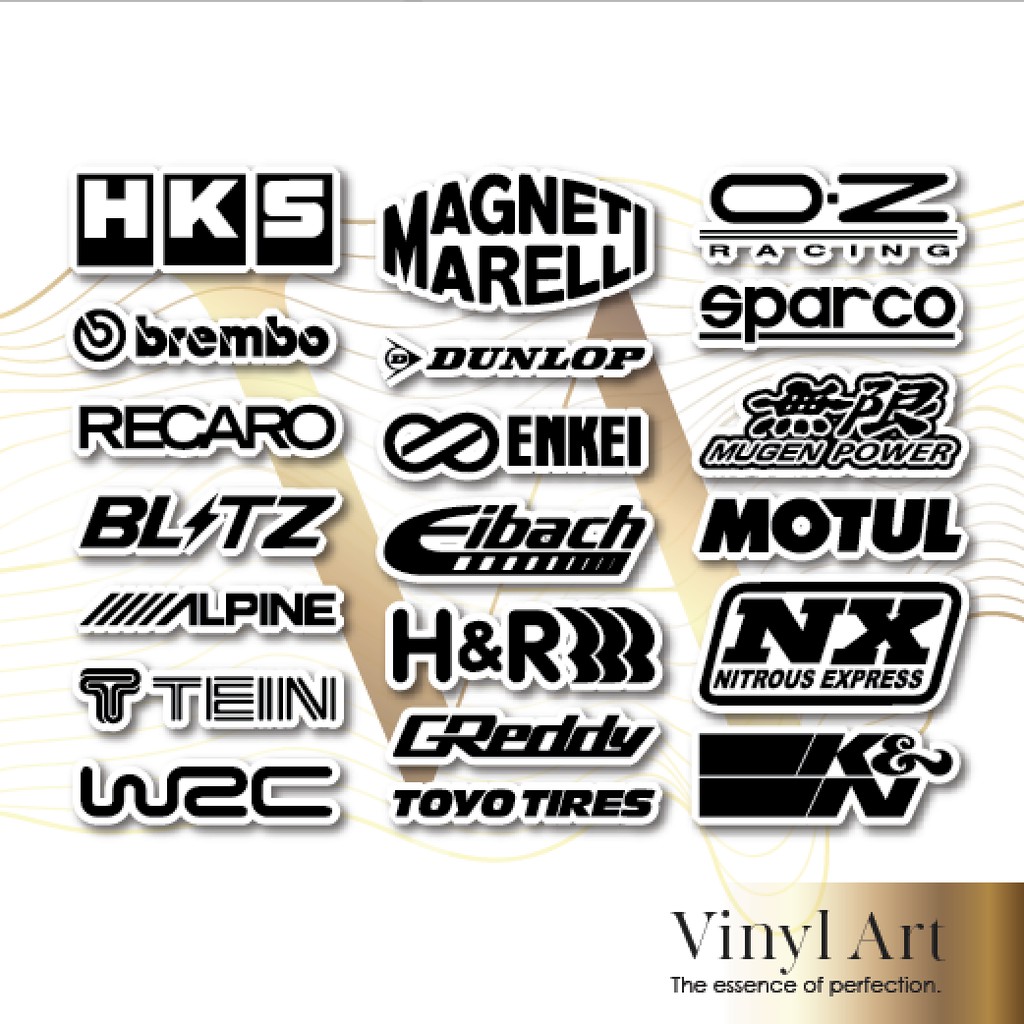 🔥Ready Stock🔥Vinyl_Art Car sticker Brembo HKS RECARO BLITZ ALPINE TEIN ...