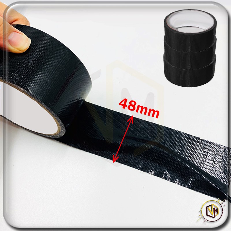 Black Binding Tape Cloth Tape Duct Tape Hitam 48mm | Shopee Malaysia