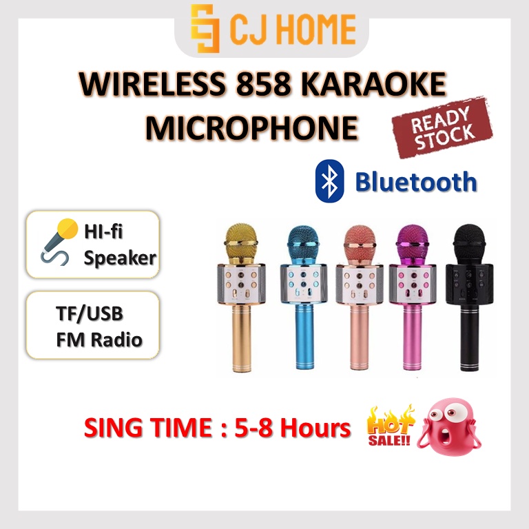 WS858 Wireless Karoake Microphone Portable Bluetooth KTV Music Bluetooth Mic Song | Shopee Malaysia