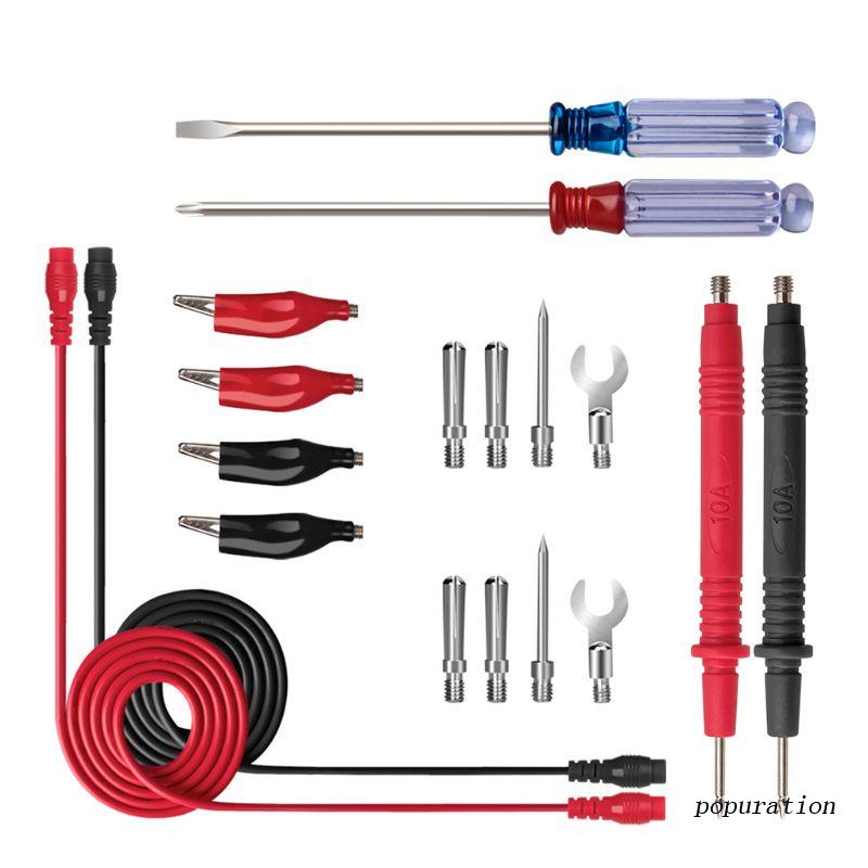 POP 18 Pieces Multimeter Leads Kit Professional Test Leads Set with ...