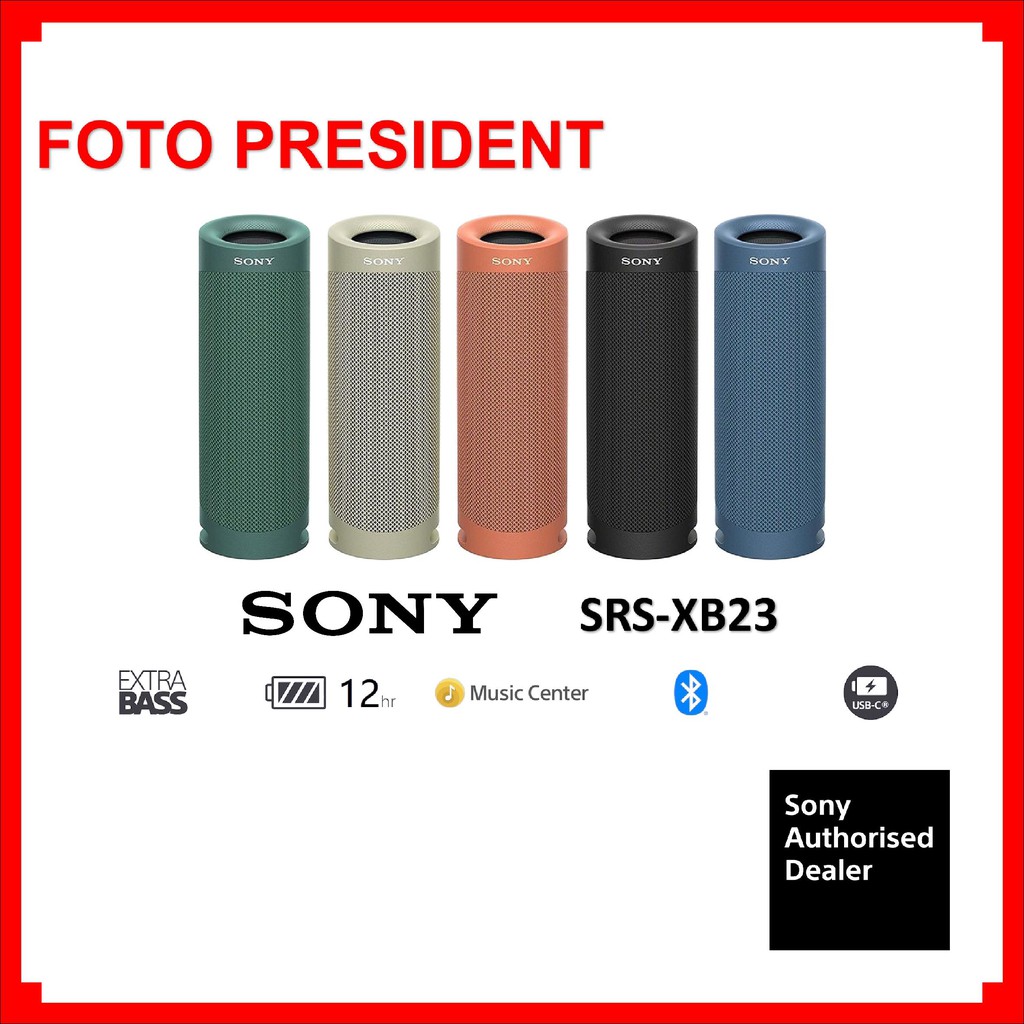 Sony SRS-XB23 EXTRA BASS™ Portable BLUETOOTH® Speaker | Shopee Malaysia