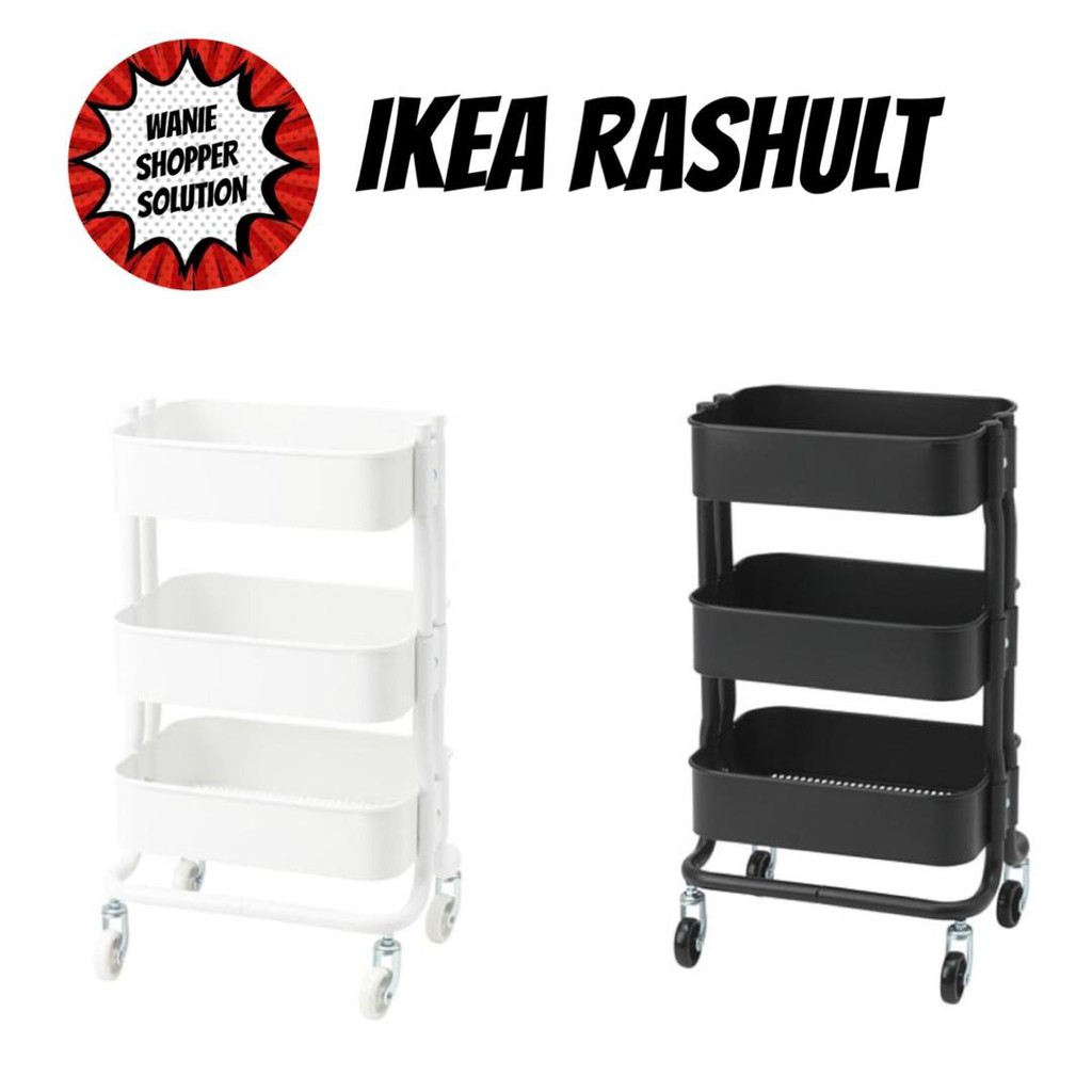 🔥READY STOCK🔥IKEA RASHULT Trolley, white, 38x28 cm (Mini Size) | Shopee ...