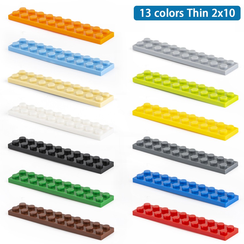 DOLLRYGA 5pcs/lot DIY Blocks Building Bricks Thin 2X10 Educational ...