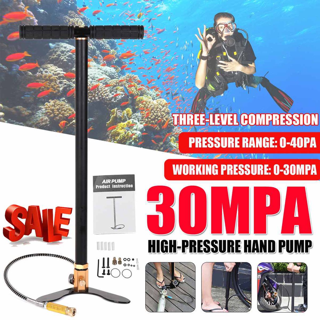 PCP pump High pressure 4500psi 3 Stage 300bar for air tank | Shopee ...