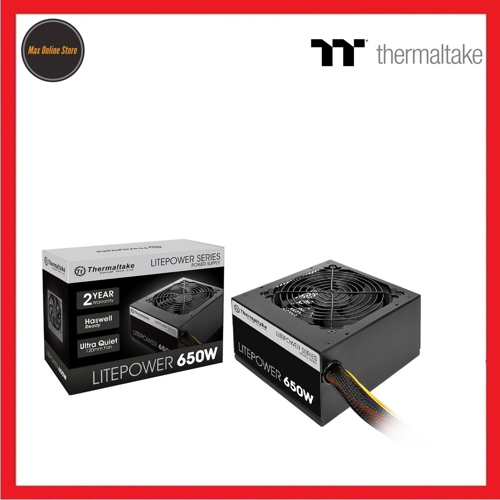 Thermaltake Litepower 650W Power Supply Unit Non Modular / ATX 2.2 / N ...