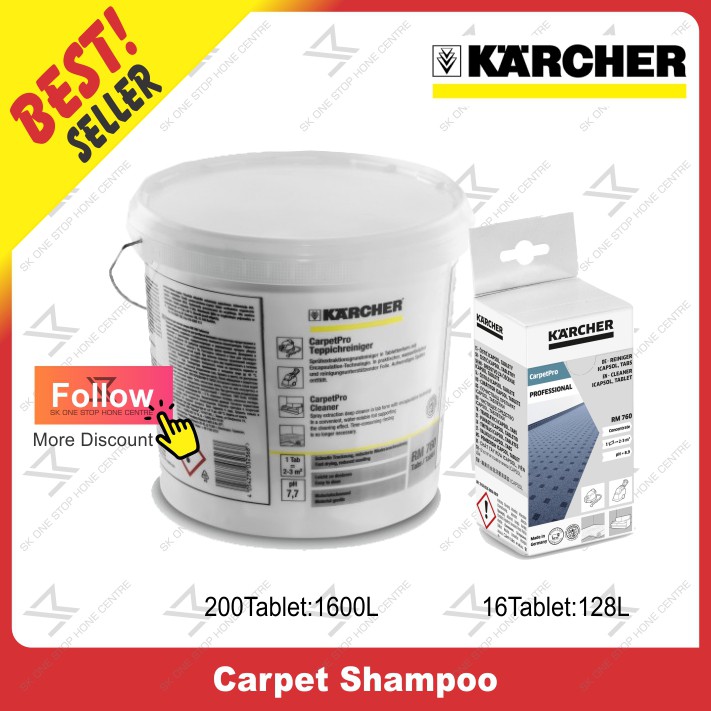 Karcher 62958500 Puzzi Carpet Cleaner 16Tablet:128Liter CarpetPro ...