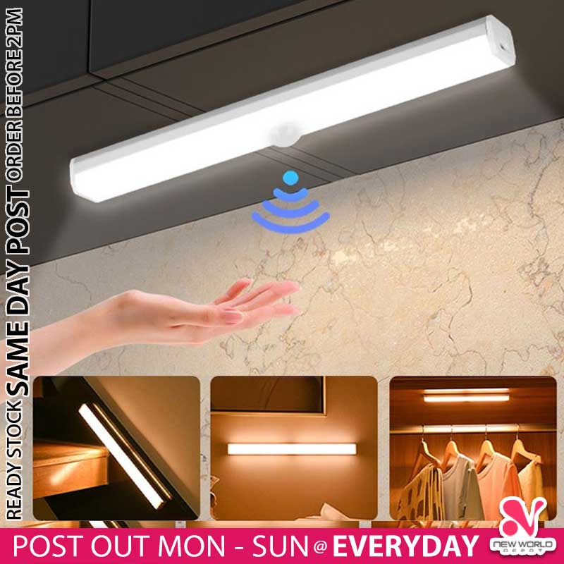 𝗔𝗨𝗧𝗢 𝗢𝗡 𝗢𝗙𝗙 》Rechargeable Motion Sensor LED Light Tube Closet Wardrobe ...