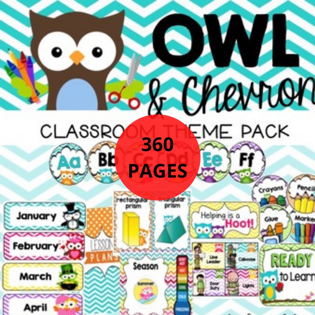 (PDF) classroom owl theme decoration pack 390 pages SOFTCOPY | Shopee ...