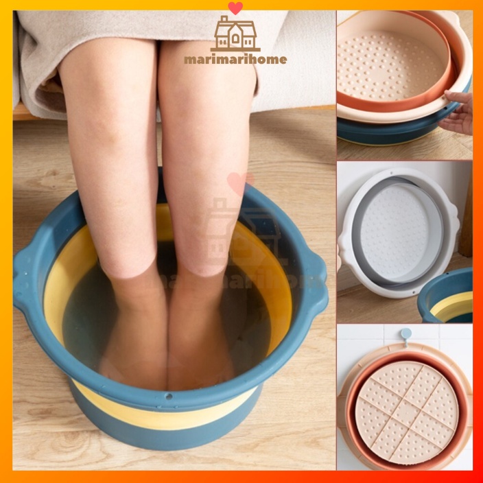 Folding Foot Bath Barrel Wash Foot Basin Home over Calf Knee Health ...