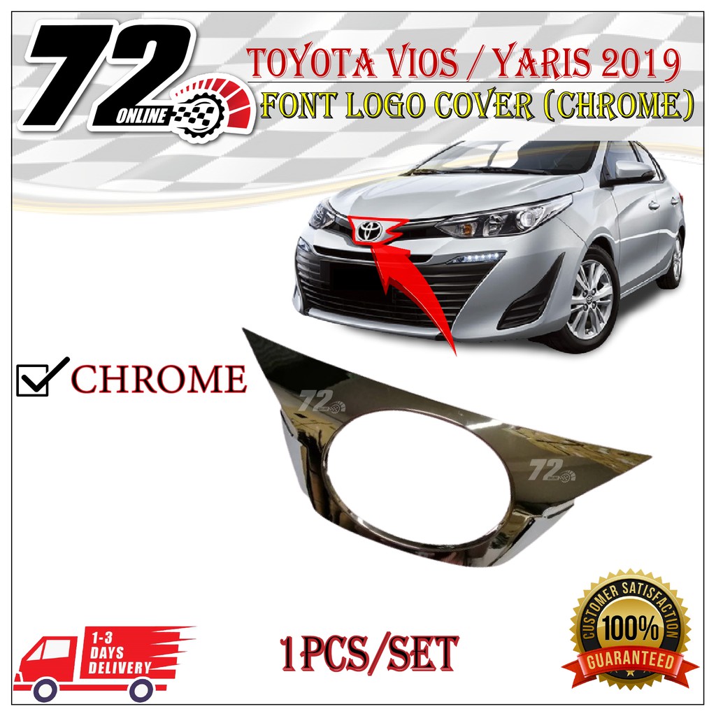TOYOTA VIOS 2019/ Yaris 2019 Font Logo Cover (Chrome)(1pcs) | Shopee ...