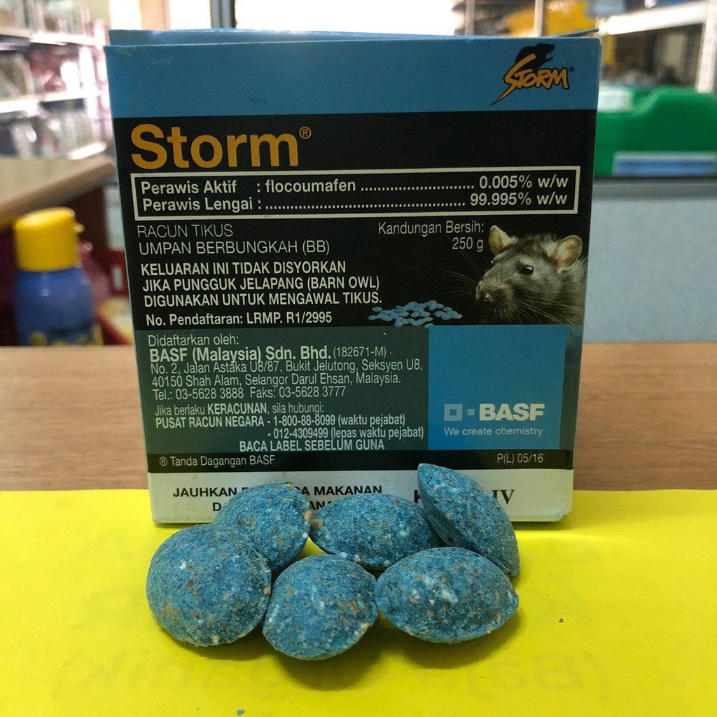 250gm Storm BASF Umpan Tikus Rat Mice Bait Hapus Tikus Effective Rat ...