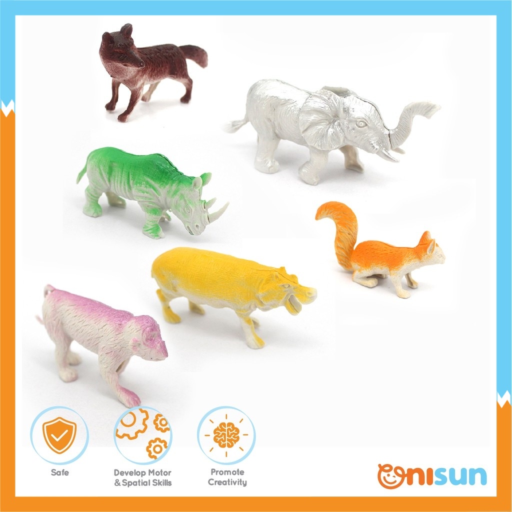 6 in 1 Realistic Animal Figures | Educational Toys for Toddlers Ages 3 ...