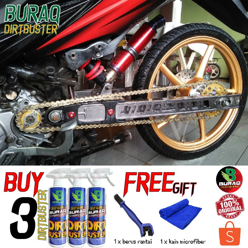 BURAQ - Dirt Buster Pencuci Rantai | Black Beast Penghitam Plastik ...