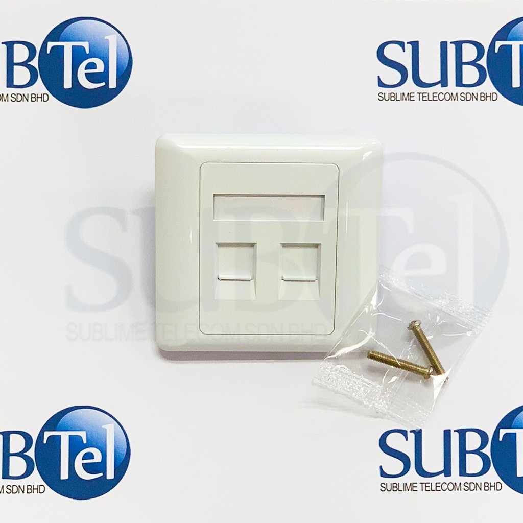 Wall Faceplate 1 Port 2 Ports 4 Ports Keystone Jack RJ45 RJ11 Toolless ...