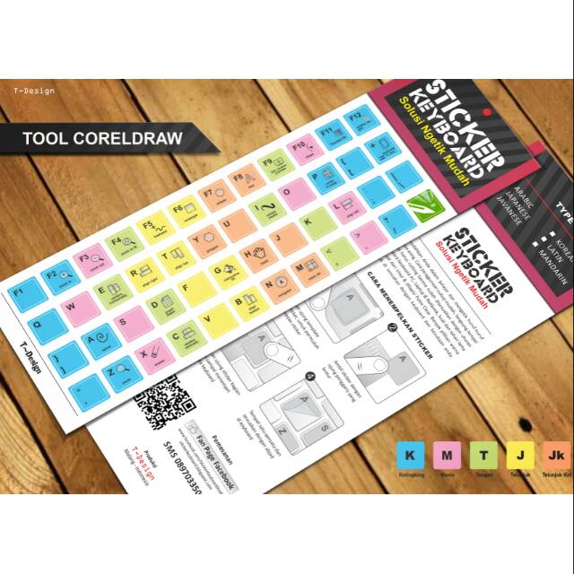 Coreldraw Keyboard Sticker - Colorful | Shopee Malaysia