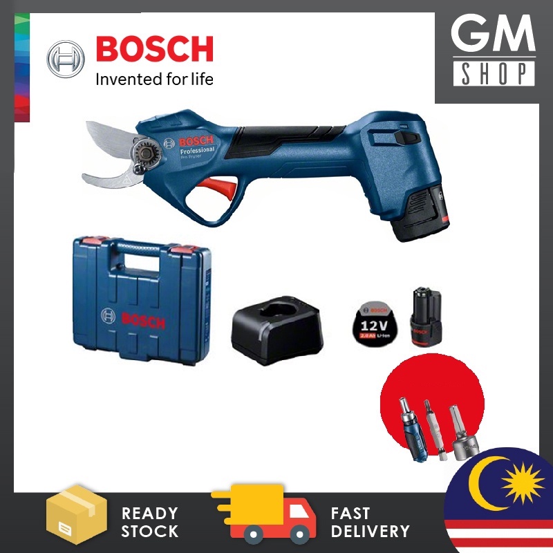 GMSHOP BOSCH Pro Pruner 12V Cordless Secateurs - 06019K10L1 | Shopee ...
