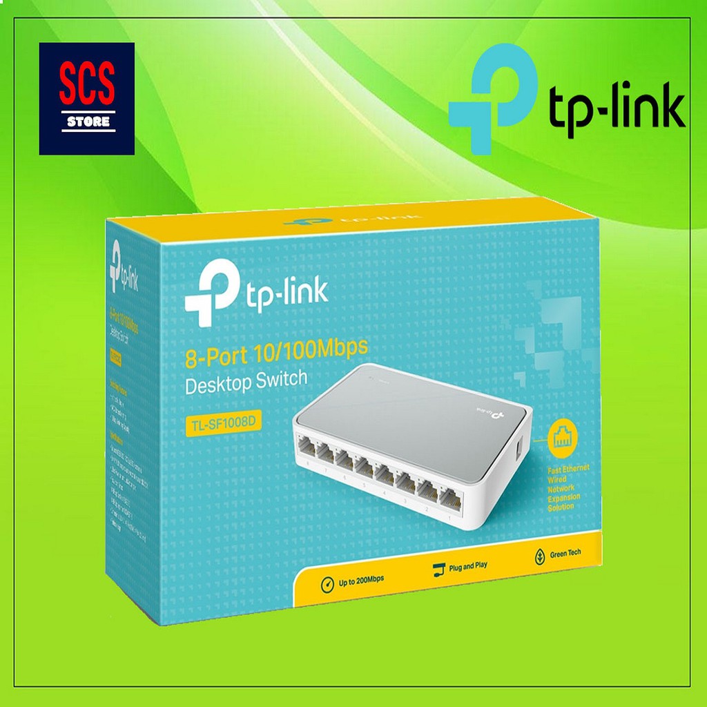 TP-LINK TL-SF1008D / LS1008 8-Port 10/100Mbps Desktop Switch | Shopee ...