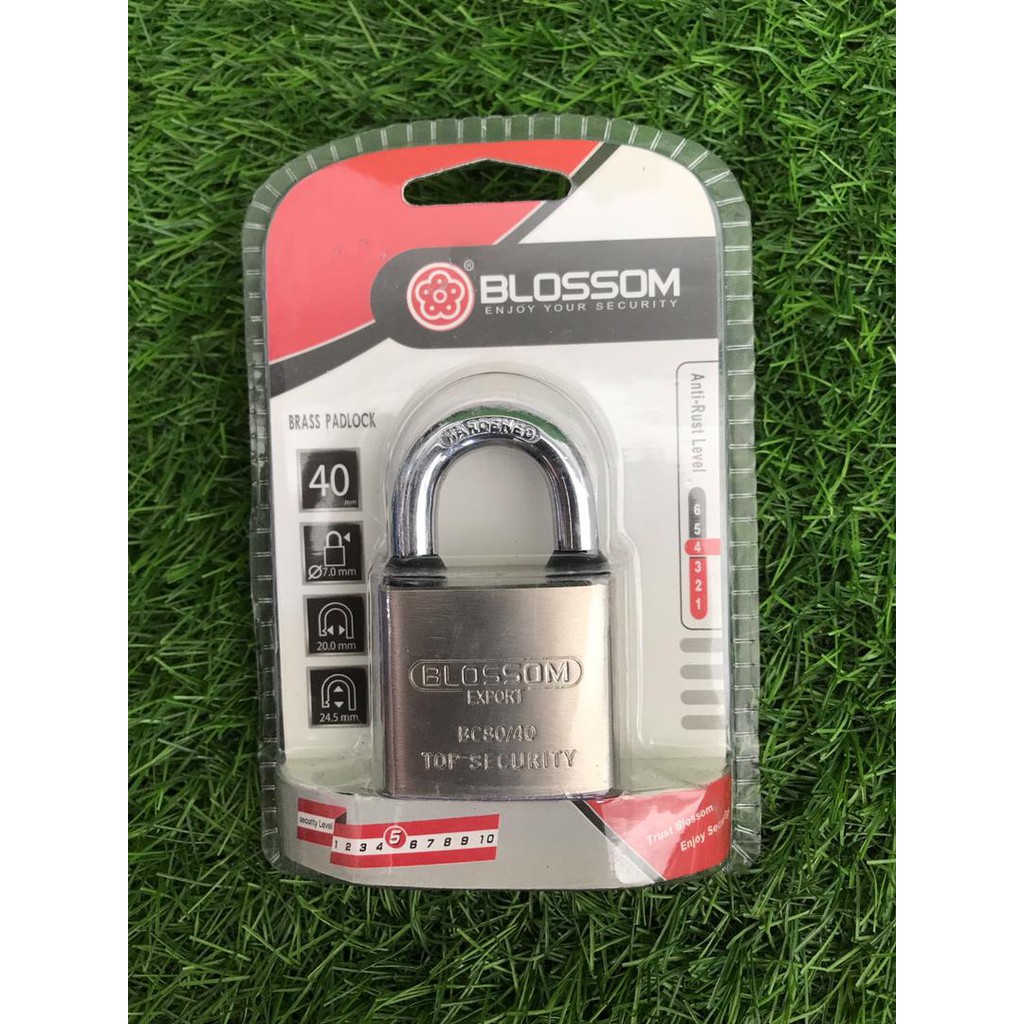 BLOSSOM BRASS PADLOCK ANTI CUT /HEAVY DUTY SECUR/MANGGA KUNCI/DOOR LOCK ...
