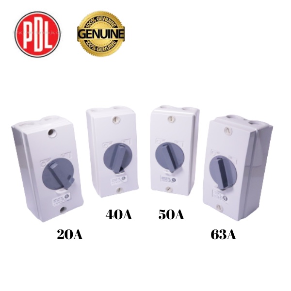 PDL 20A/ 40A/ 50A/ 63A 3Pole Outdoor Weatherproof Enclosed Isolator Switch | Shopee Malaysia