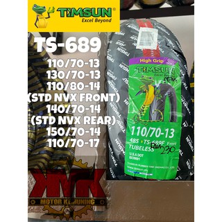 TIMSUN TYRES TS-689 110/70 110/80 120/80 130/70 140/70 150/70 160/60 13'/14'/17' TAYAR MOTOR TIM ...