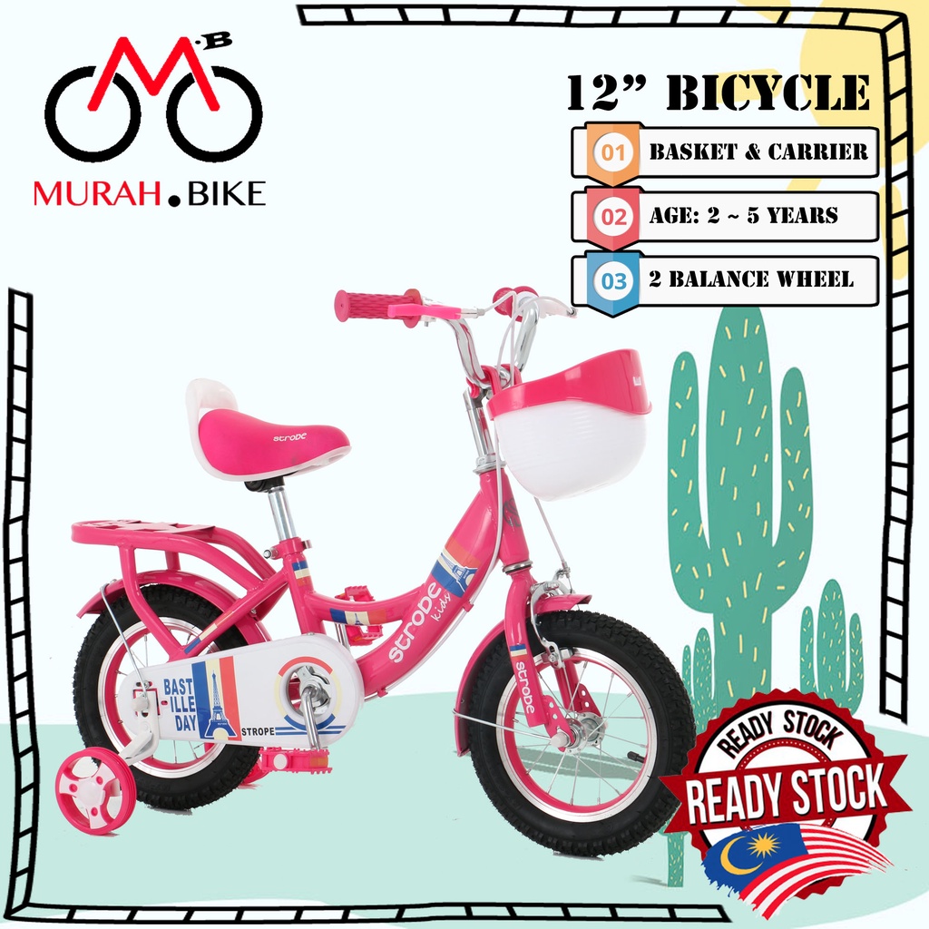 12'' Inch Bicycle/ Girl Bicycle/ Girl Bikes/ Basikal kanak 12 Inch ...