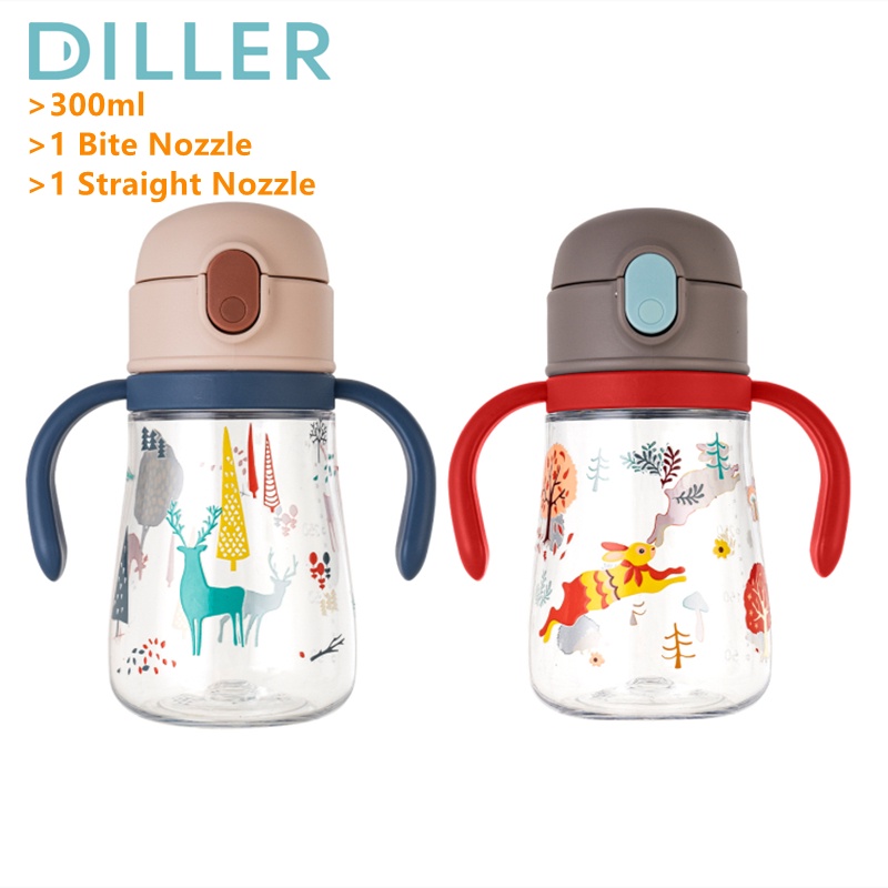 Diller Water Bottle Baby Feeding BPA Free Tritan Children Sippy Cup Milk Drinking 350ml D-T4004 ...