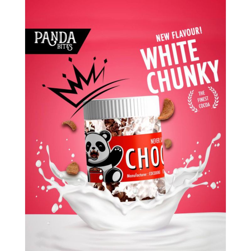 white chocolate/white chunky pandabites chocojar viral/limited edition ...