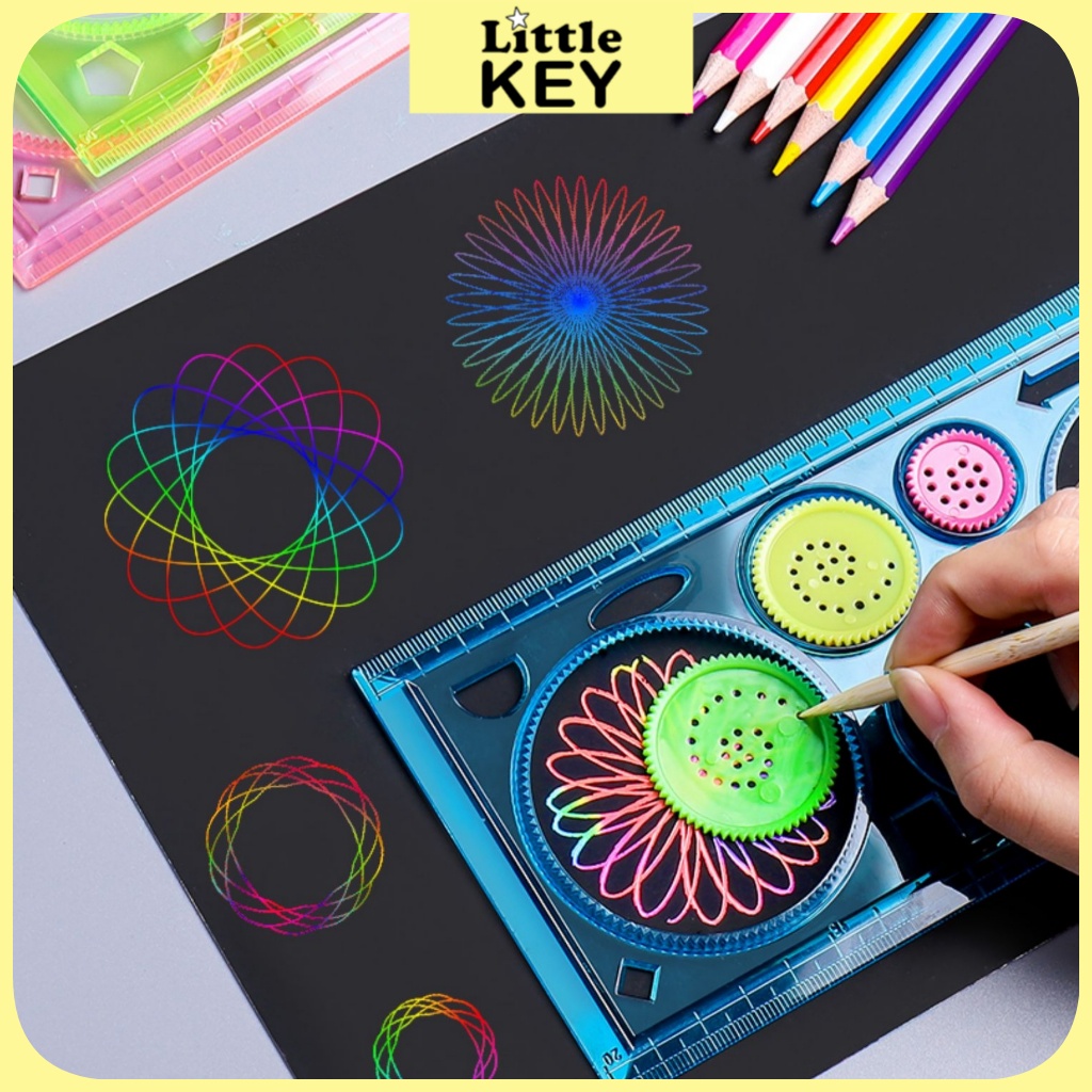 Spirograph art ruler stencil ruler thousand flower ruler 万花尺 magic ...