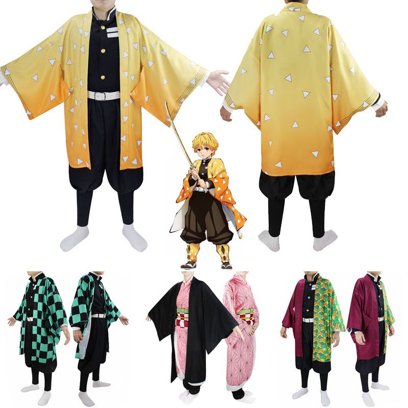 Demon Slayer: Kimetsu No Yaiba Kamado Nezuko Cosplay Costume Kimono ...