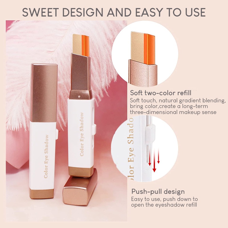 CLOT Novo Viral Eyeshadow Stick 2 Color Gradient Waterproof Eyeshadow ...