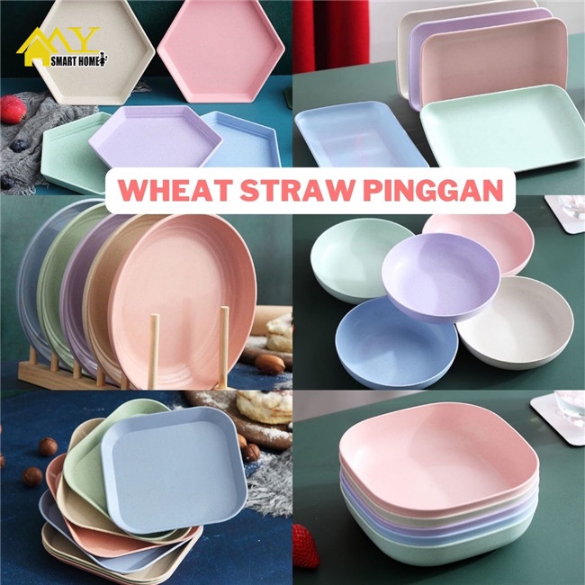 【Ready Stock】Satu Pinggan Plastik Pinggan Murah Wheat Straw Small Plate ...