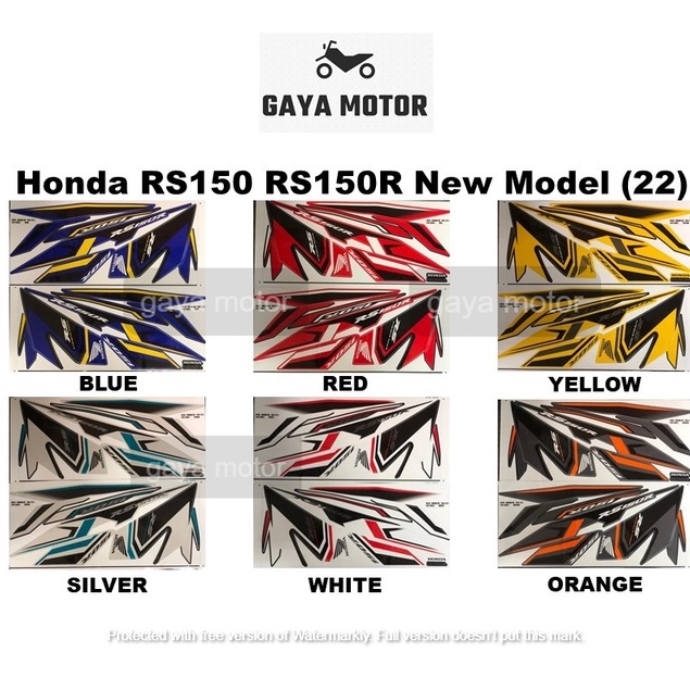 Honda RS150 RS150R New Model (22) Body Sticker | Shopee Malaysia