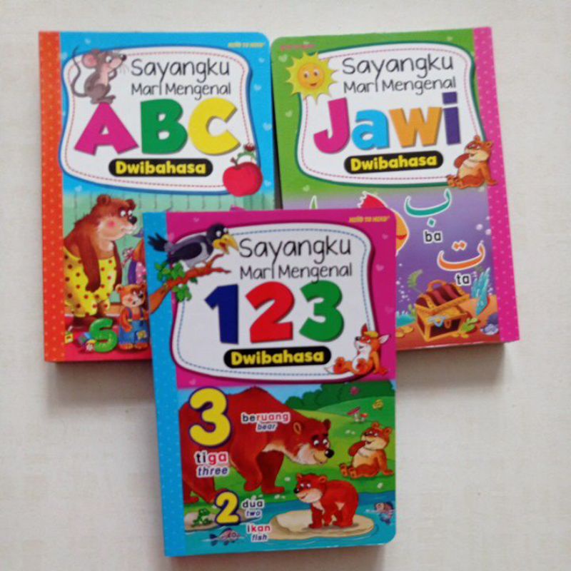 Buku Sayangku Mari Mengenal ABC 123 Jawi hardcover paper | Shopee Malaysia