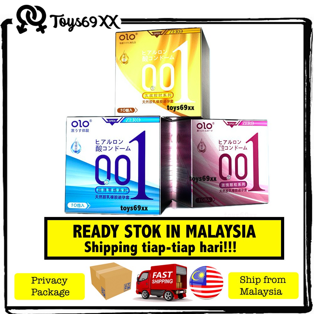 OLO 001 Condom "0.01mm Thinnest Long lasting Sex" Kondom 001 Natural Latex - Extra Lubricant ...