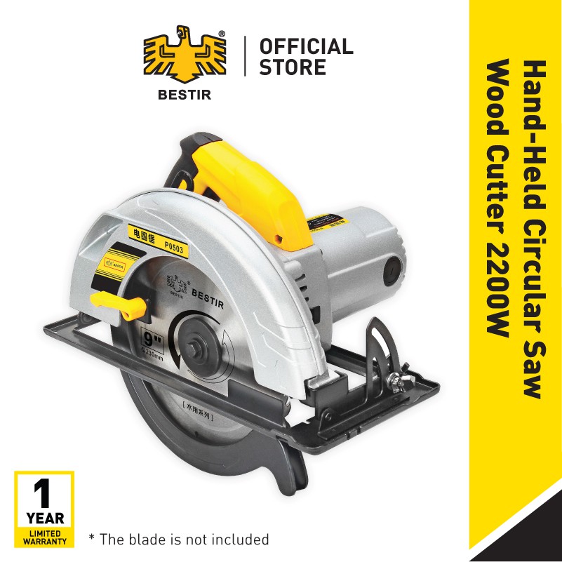 BESTIR | 9" Hand-Held Circular Saw Wood Cutter 2200W | Mesin Gergaji ...