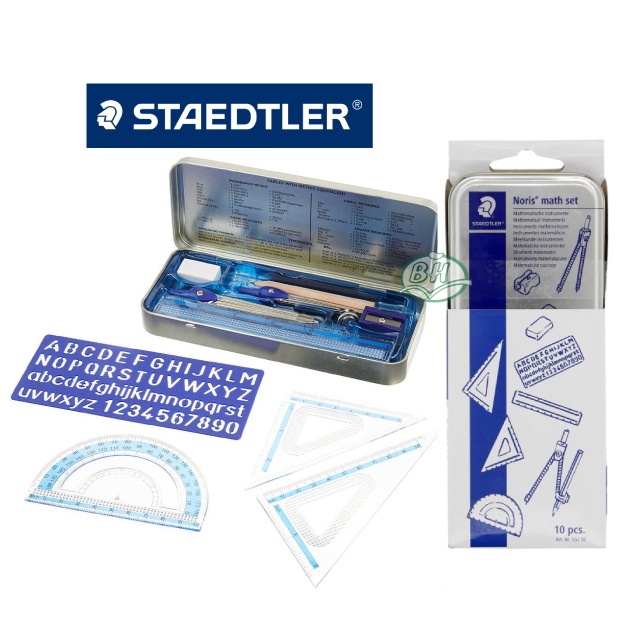 With Stylish Case~ Staedtler Noris Club 55710 Geometry Math Instrument ...