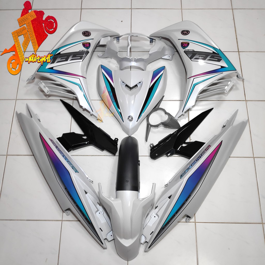 Yamaha Lc 135 Cover Set Bodyset White 20th Anniversary Special Edition ...