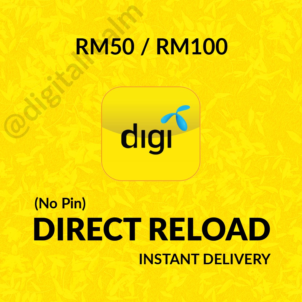 [Digi] Mobile Prepaid Direct Reload (RM50/RM100) | Shopee Malaysia