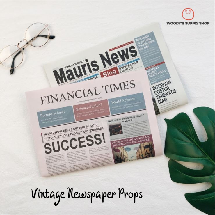 🌻 Newspaper Prop | Retro Vintage Style | Cafe Decor | Photo Shooting ...