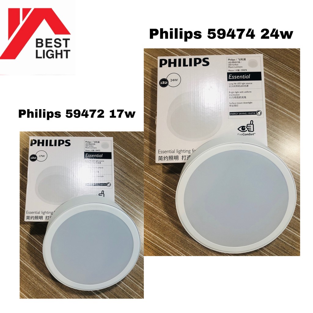 PHILIPS MESON 17W 7" / 24W 9" LED SURFACE DOWNLIGHT (for concrete ...