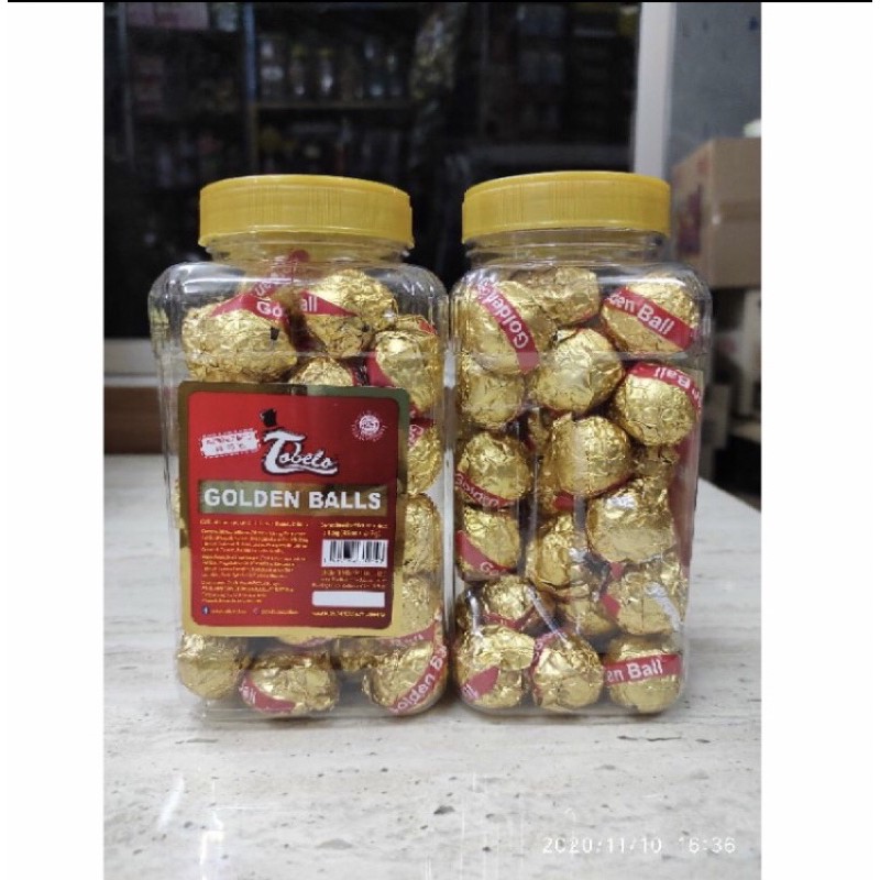 Golden Ball Chocolate Jar (1 jar contains 45 pcs) | Shopee Malaysia