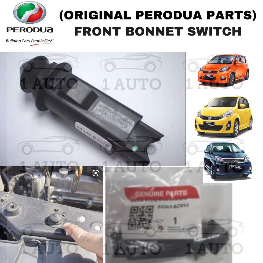 (ORIGINAL PERODUA PARTS) FRONT BONNET SWITCH PERODUA MYVI (2005-2010) 1 ...